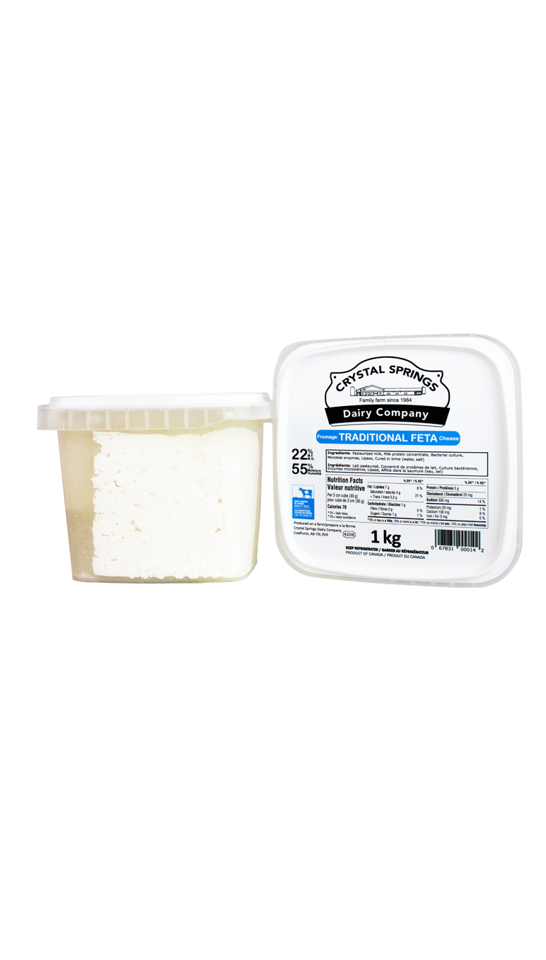 Bulk Feta - 1kg – Crystal Springs Cheese / Bles Wold