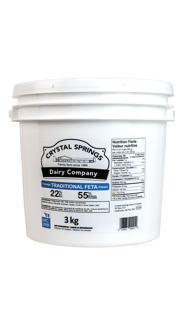 Bulk Feta - 3kg – Crystal Springs Cheese / Bles Wold