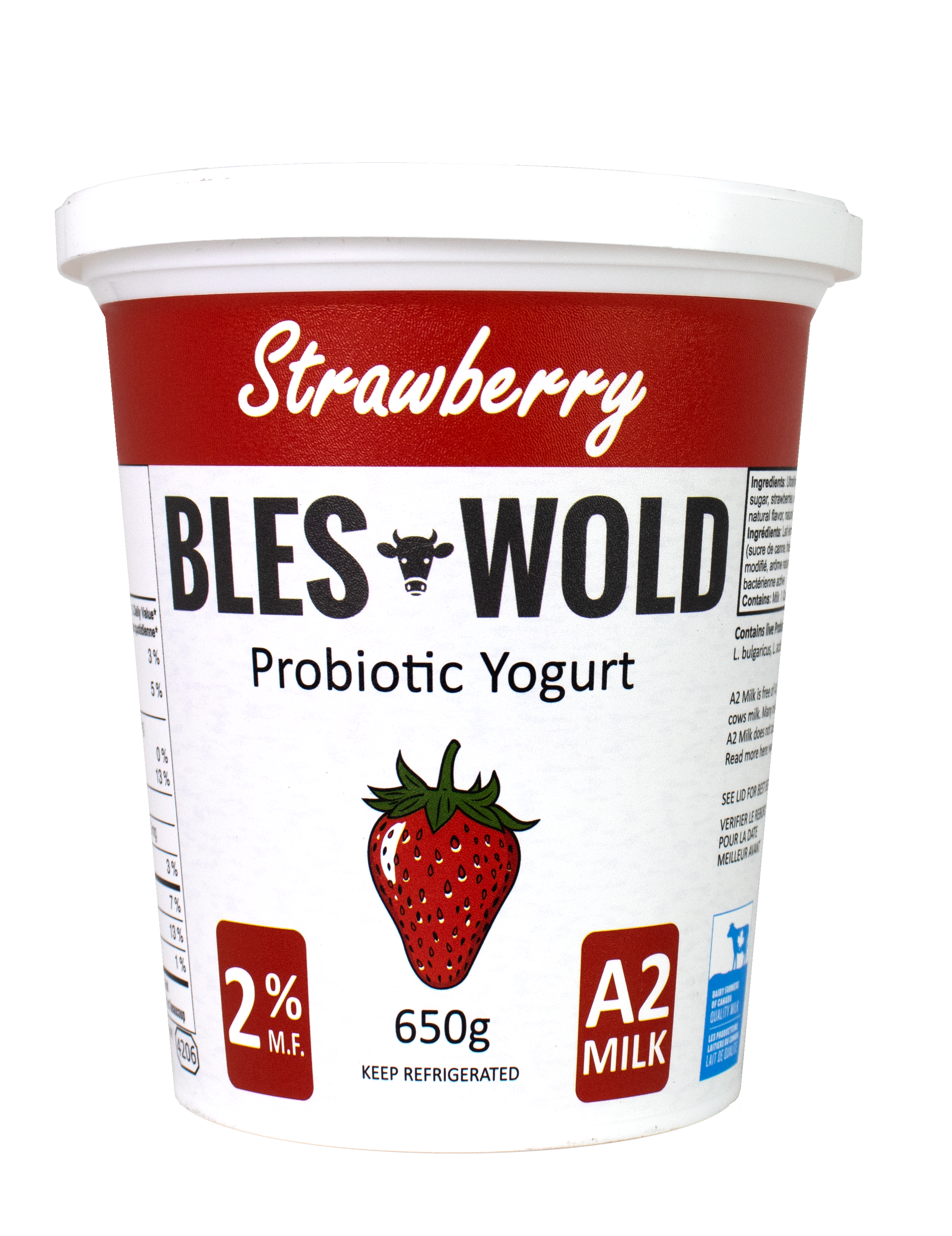 2% Yogurt - Strawberry – Crystal Springs Cheese / Bles Wold