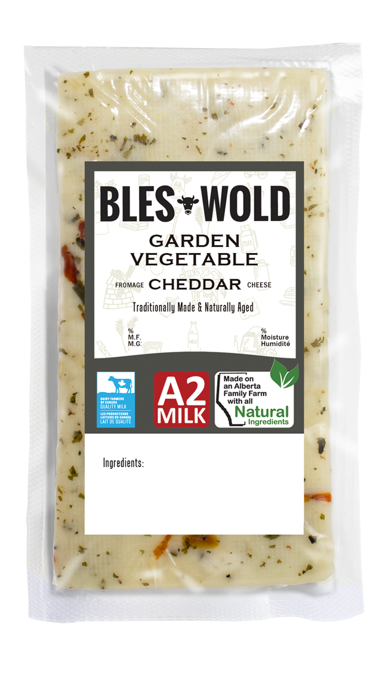 Cheddar Cheese - Garden Vegetable – Crystal Springs Cheese / Bles Wold