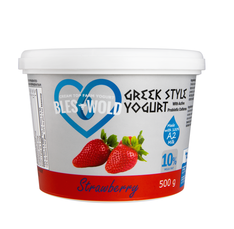 Greek Yogurt - Strawberry – Crystal Springs Cheese / Bles Wold